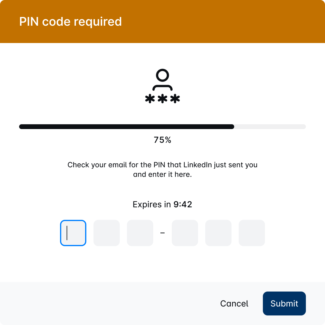 PIN verification – Alpha Digital
