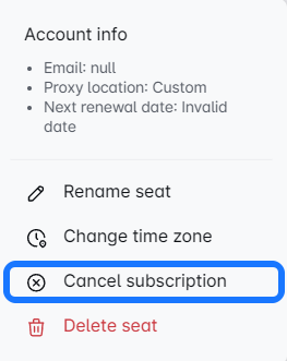 How to Cancel or Delete the account – Alpha Digital